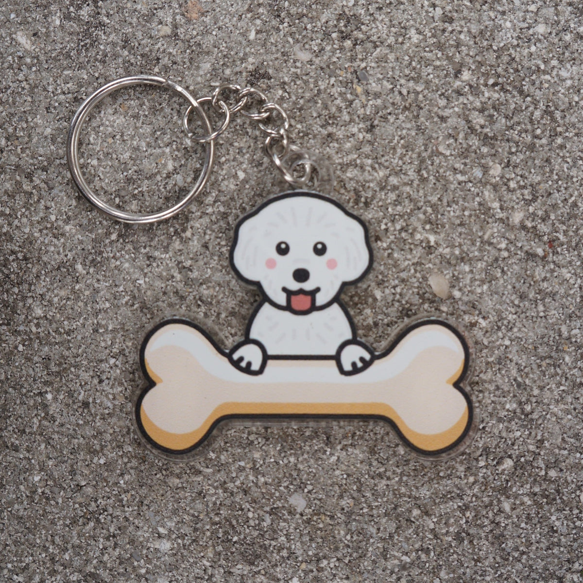 Bichon Frise Keychain– kiwi & WILLOW