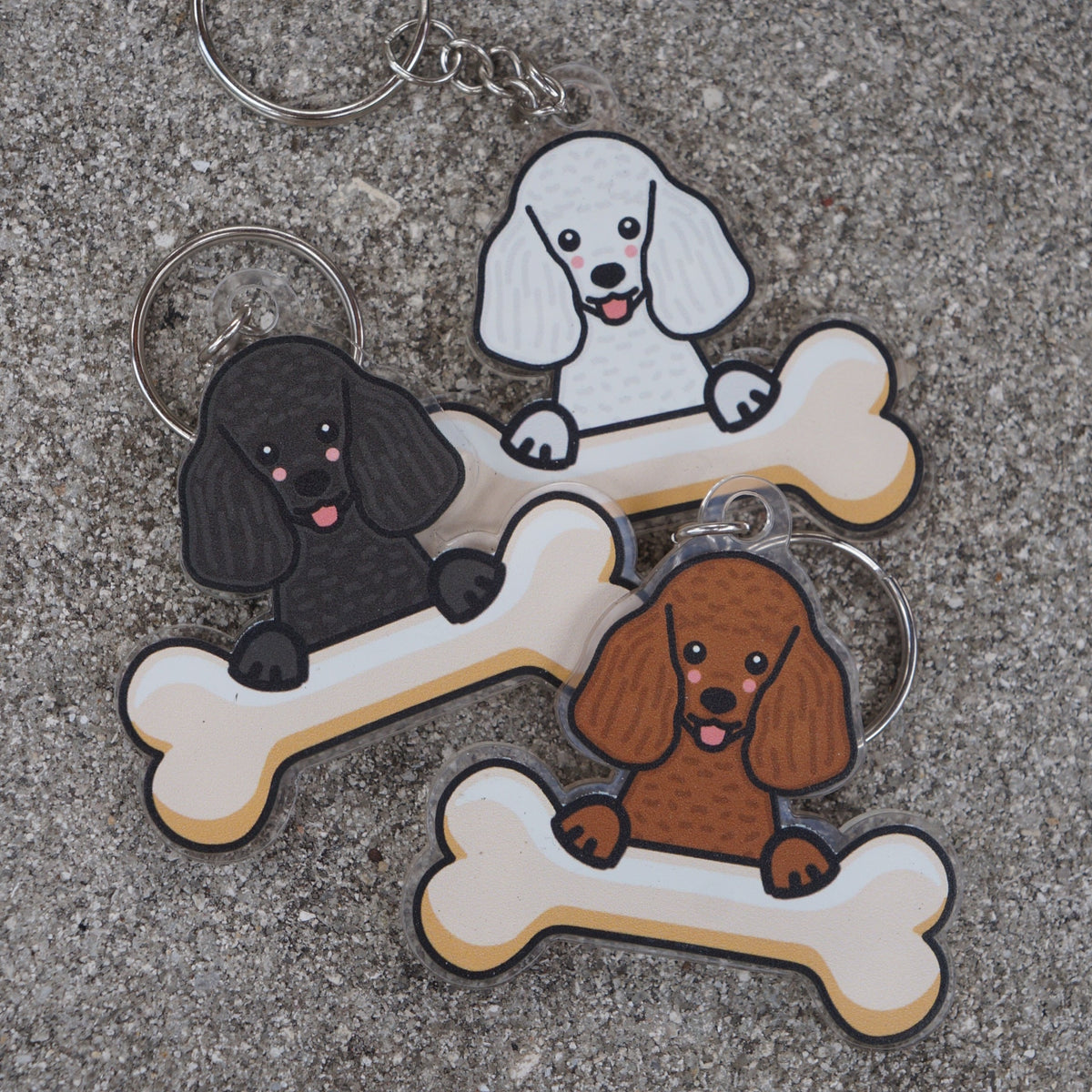 Poodle Keychain– kiwi & WILLOW